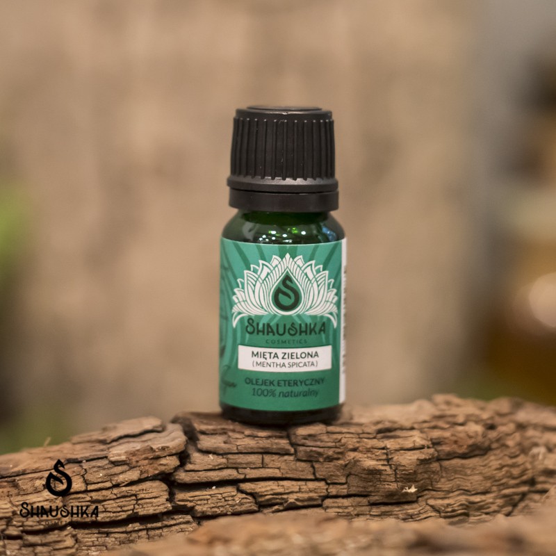 Naturalny olejek miętowy z liści mięty zielonej spearmint | Shaushka.pl